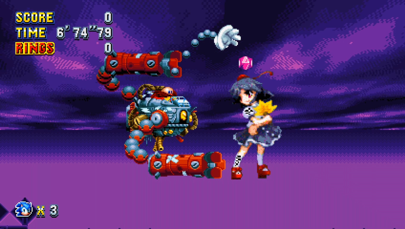 Aya Shameimaru over Phantom King [Sonic Mania] [Mods]