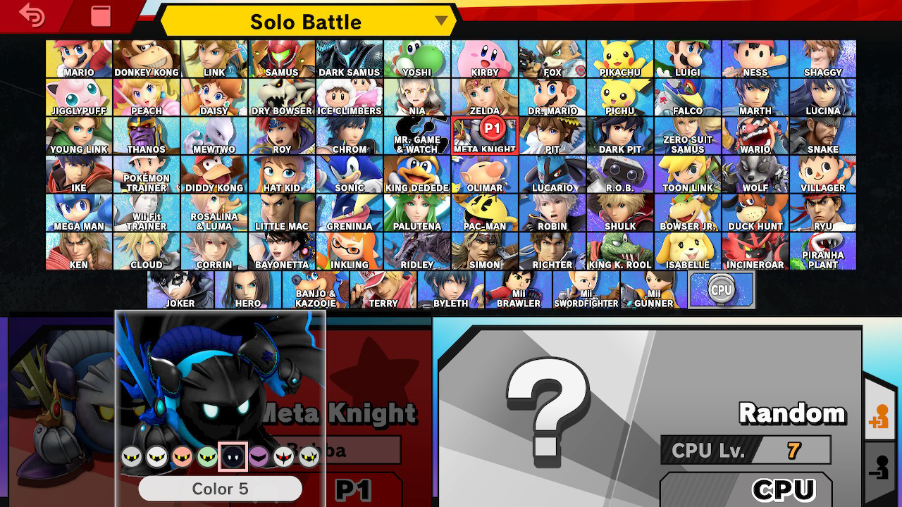 Black & Blue Meta Knight Mod for Super Smash Bros. Ultimate | SSBU Mods