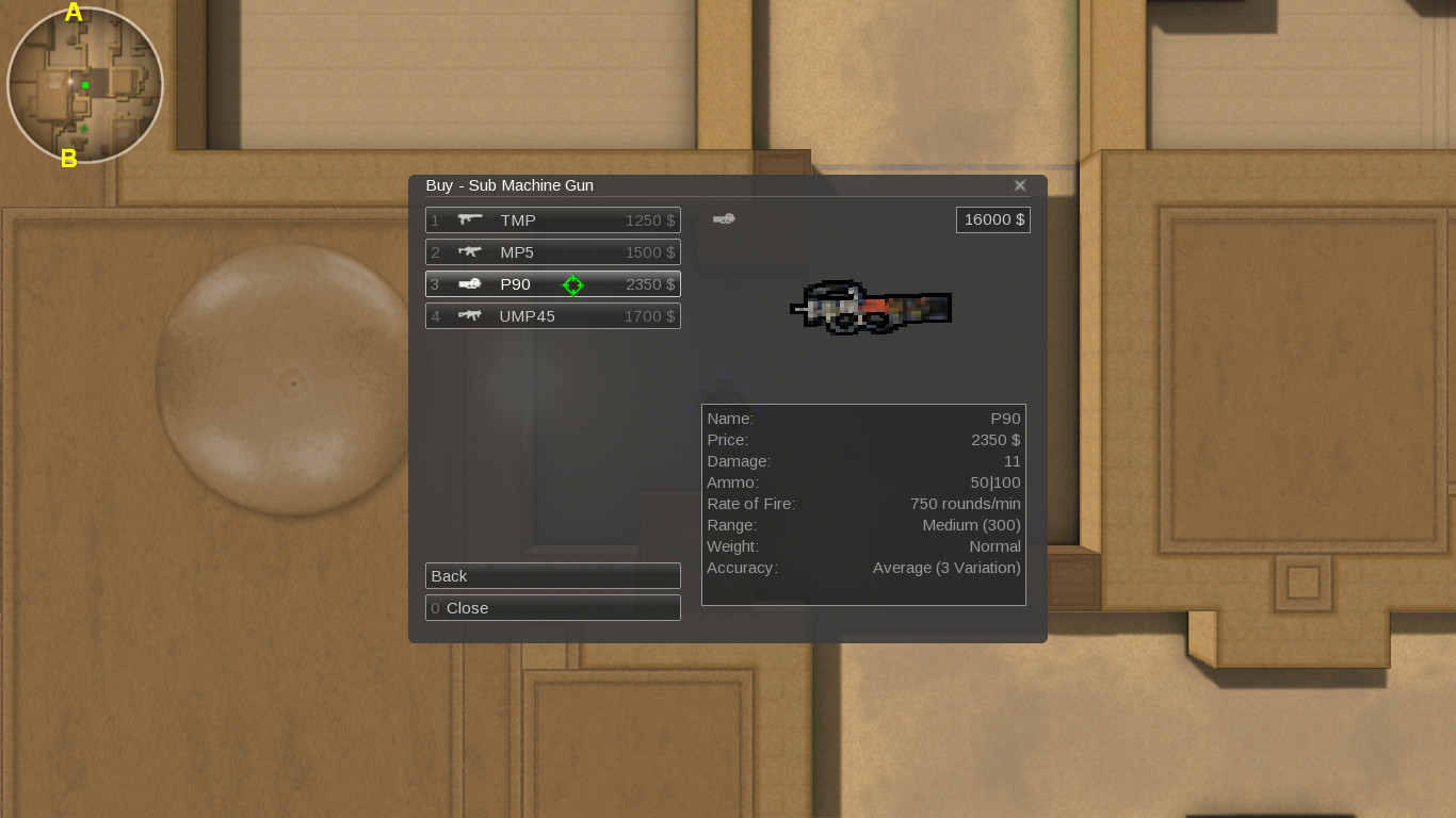 P90 | Nostalgia Mod for CS2D | CS2D Mods