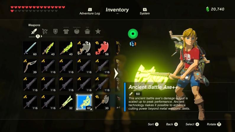 Ancient Recolor-Weapons Pack Mod for The Legend of Zelda: Breath of the ...