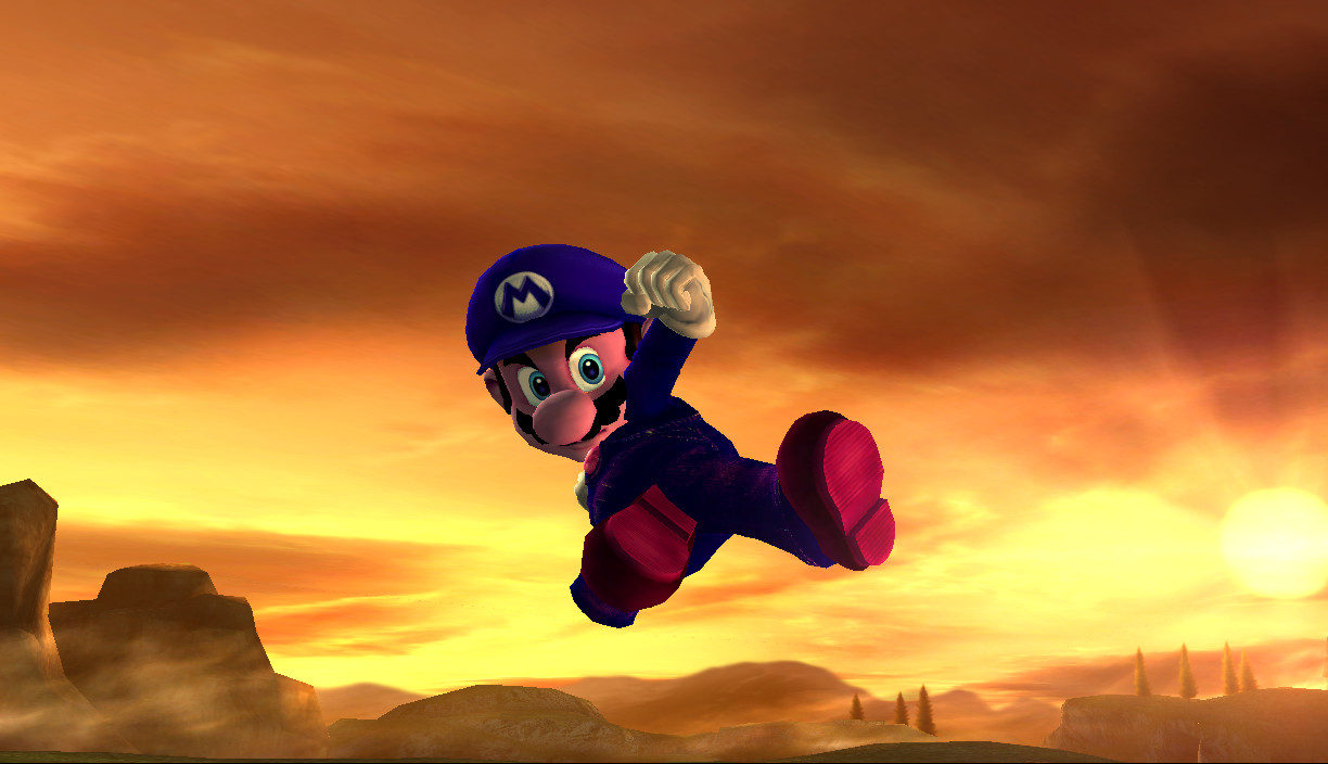 Evil Mario for Blue Mario [Super Smash Bros. Brawl] [Mods]