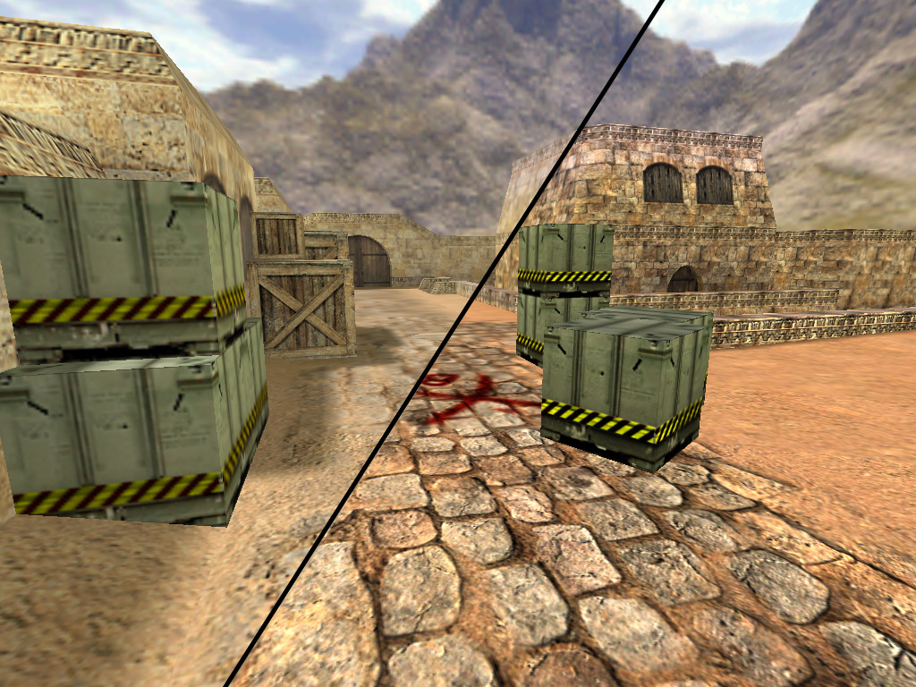 Dust & Dust2 Classic Texture Pack Mod for Counter-Strike 1.6 | CS1.6 Mods