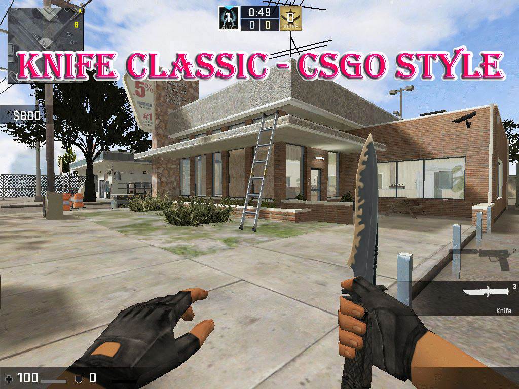 Knife Default - CSGO Classic Style Mod for Counter-Strike 1.6 | CS1.6 Mods