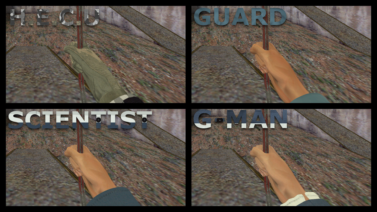 HL:Alyx Crowbar+BMS Hands [HQ] (For HL1) [Half-Life] [Mods]