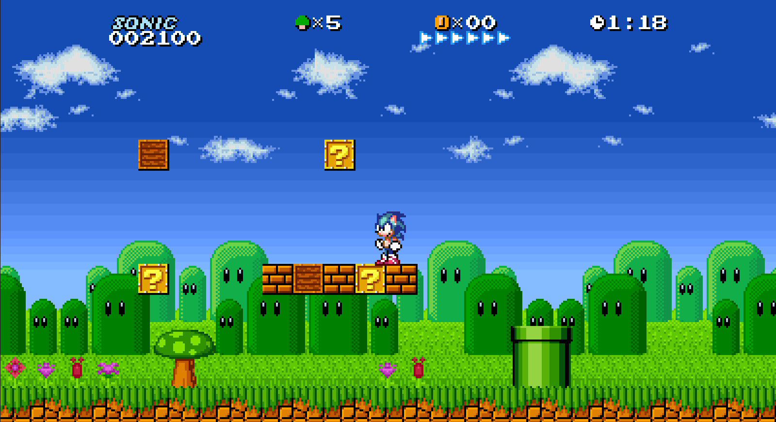 SMW STYLED SONIC IN SONIC BOLL (Over Mario) [Sonic Boll] [Mods]