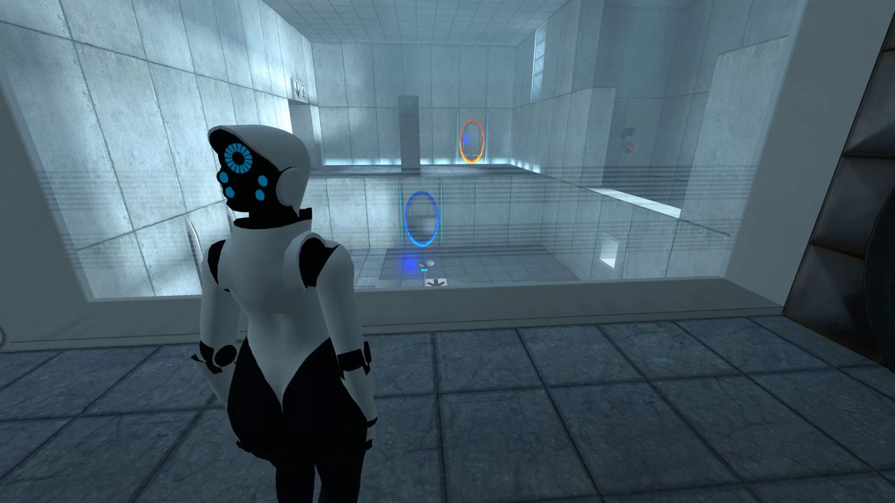 Haydee in Black Player Model Mod for Portal | PRTL Mods