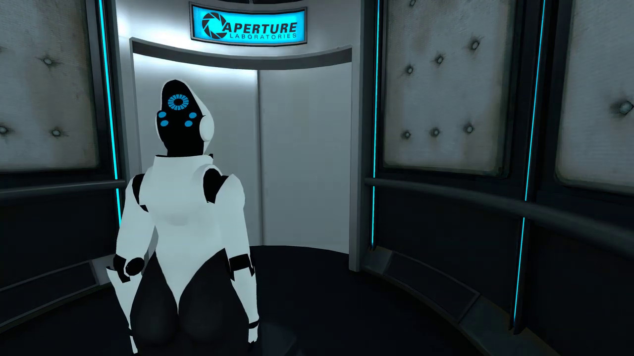 Haydee in Black Player Model Mod for Portal | PRTL Mods