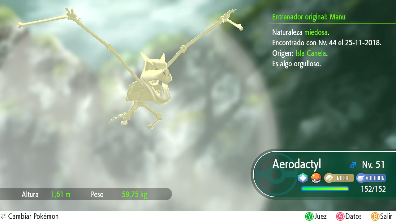 Skeletal Aerodactyl [Pokémon Let's Go!] [Mods]