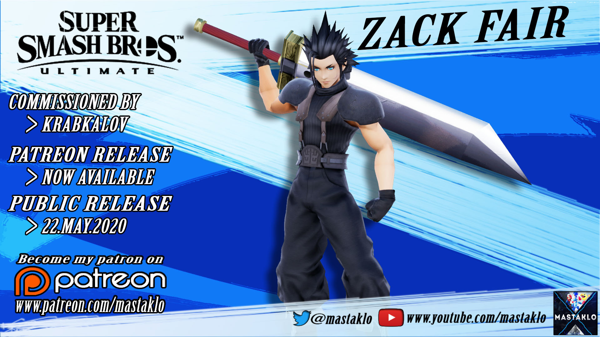 Zack Fair Mod for Super Smash Bros. Ultimate | SSBU Mods