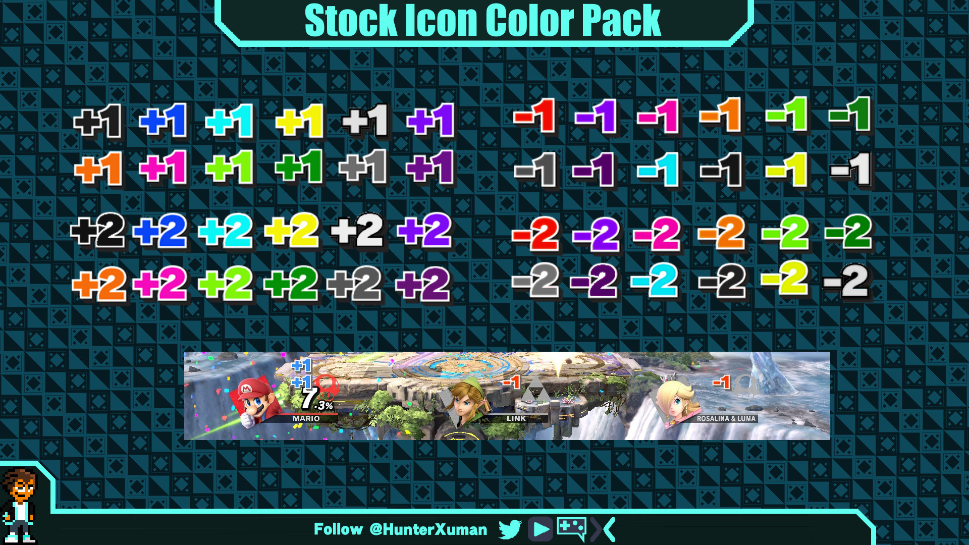 Stock Icon Color Pack Mod for Super Smash Bros. Ultimate | SSBU Mods