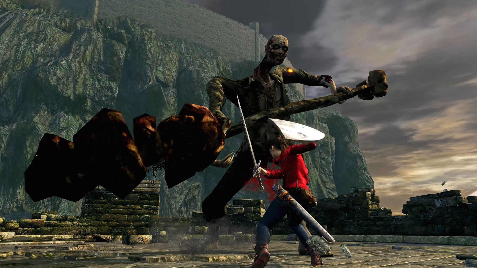 RE2R Claire Mod with Zombie Enemies Mod for Dark Souls Remastered ...