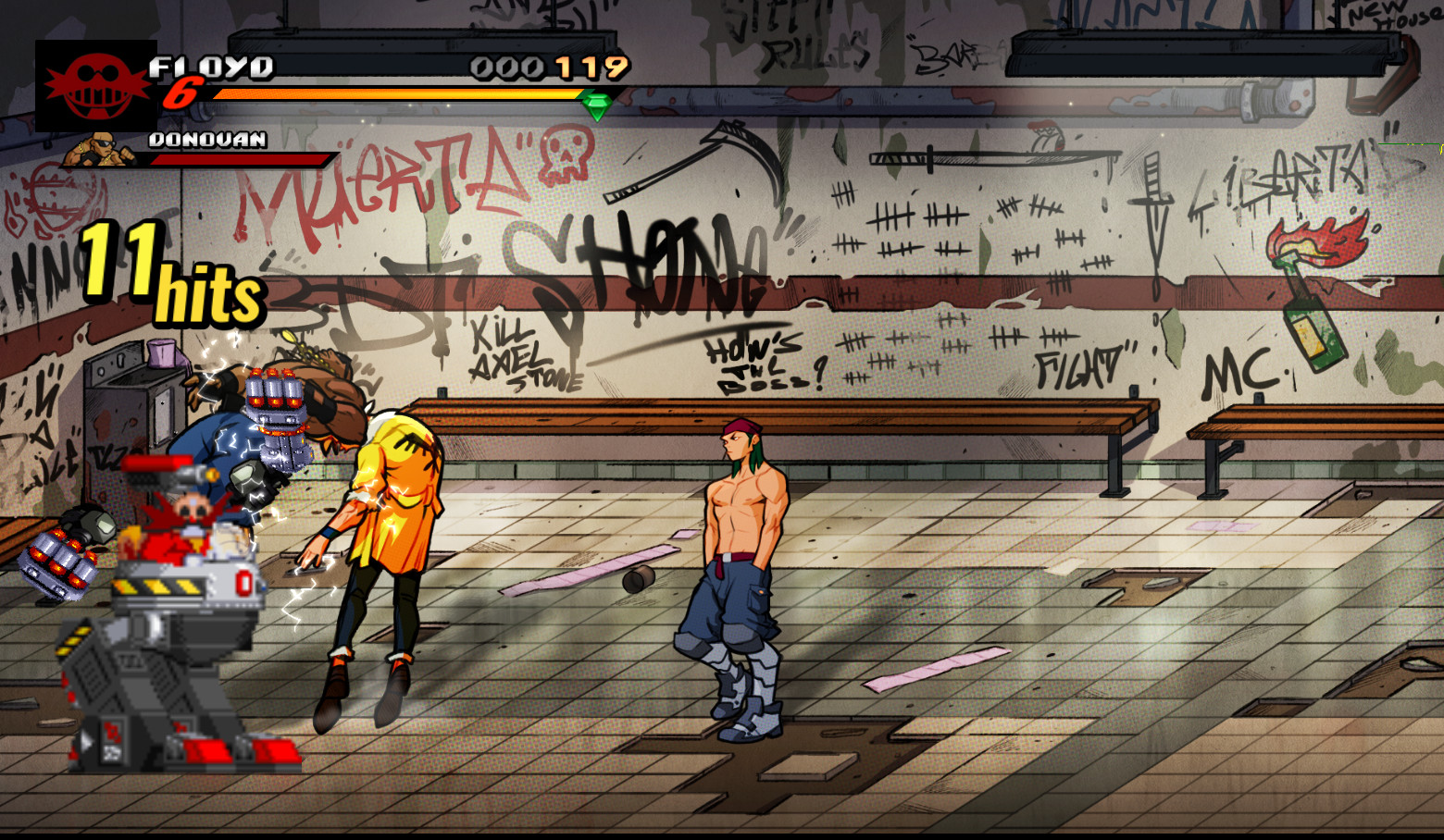 Dr. Robotnik/Eggman over Floyd Mod for Streets of Rage 4 | SOR4 Mods