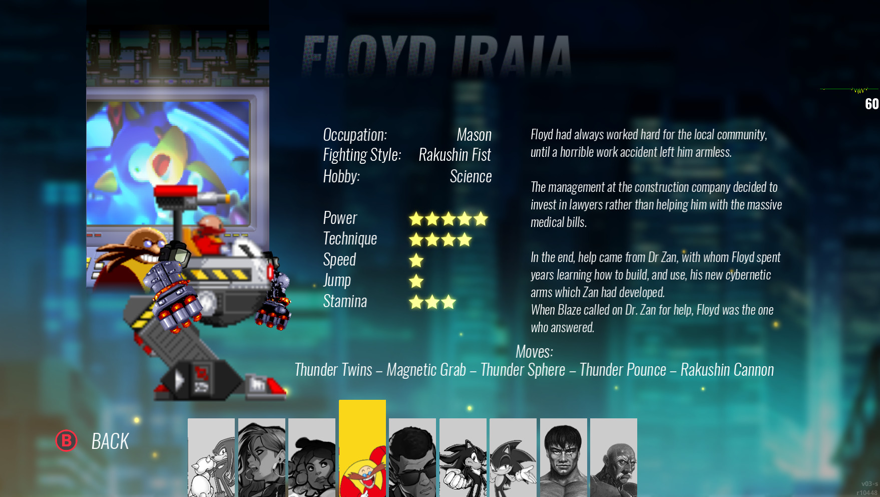 Dr. Robotnik/Eggman over Floyd Mod for Streets of Rage 4 | SOR4 Mods