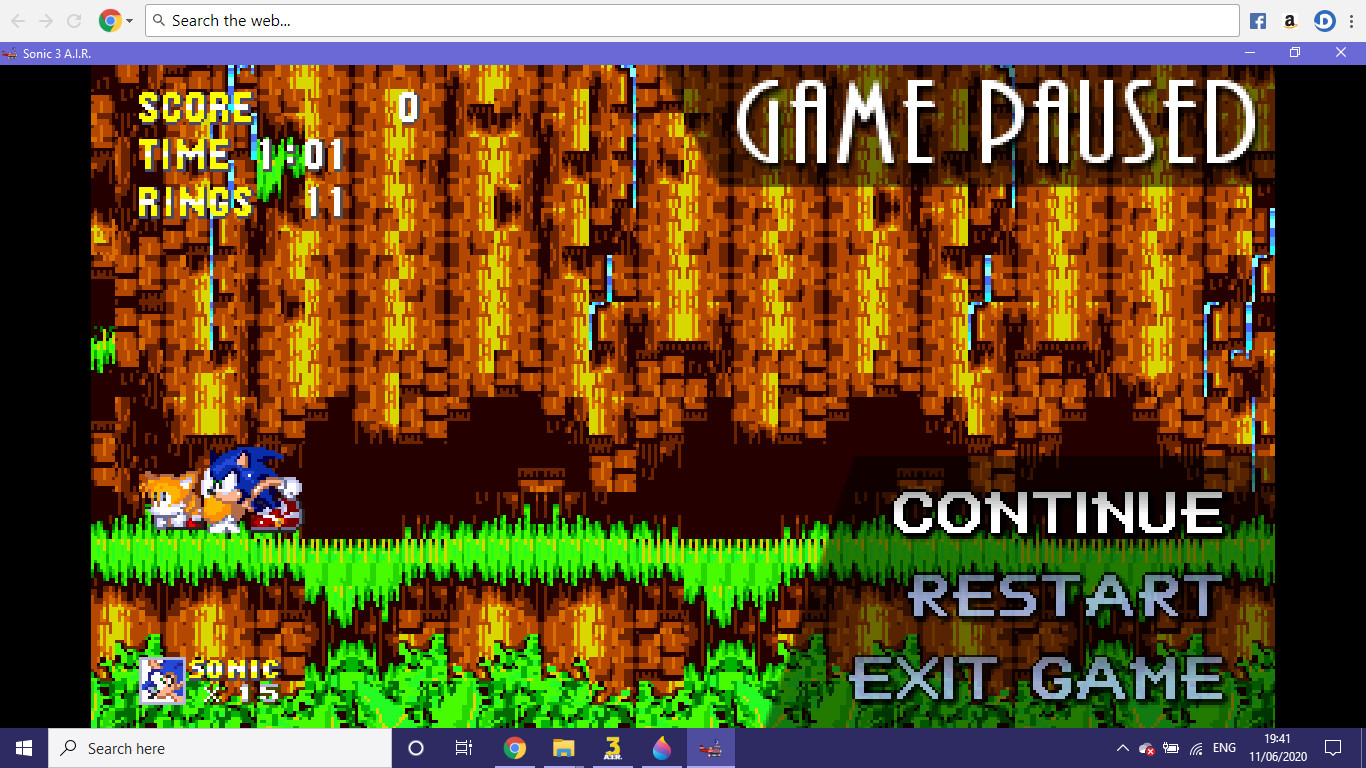 Sa1 Sonic life icon Mod for Sonic 3 A.I.R. | S3AIR Mods