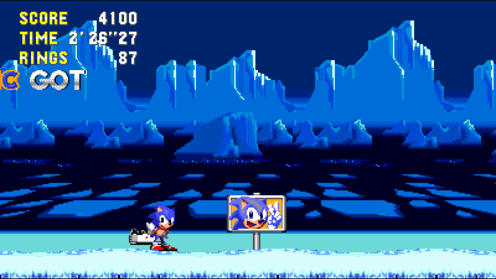 Crusty Sonic Mania signposts Mod for Sonic 3 A.I.R. | S3AIR Mods