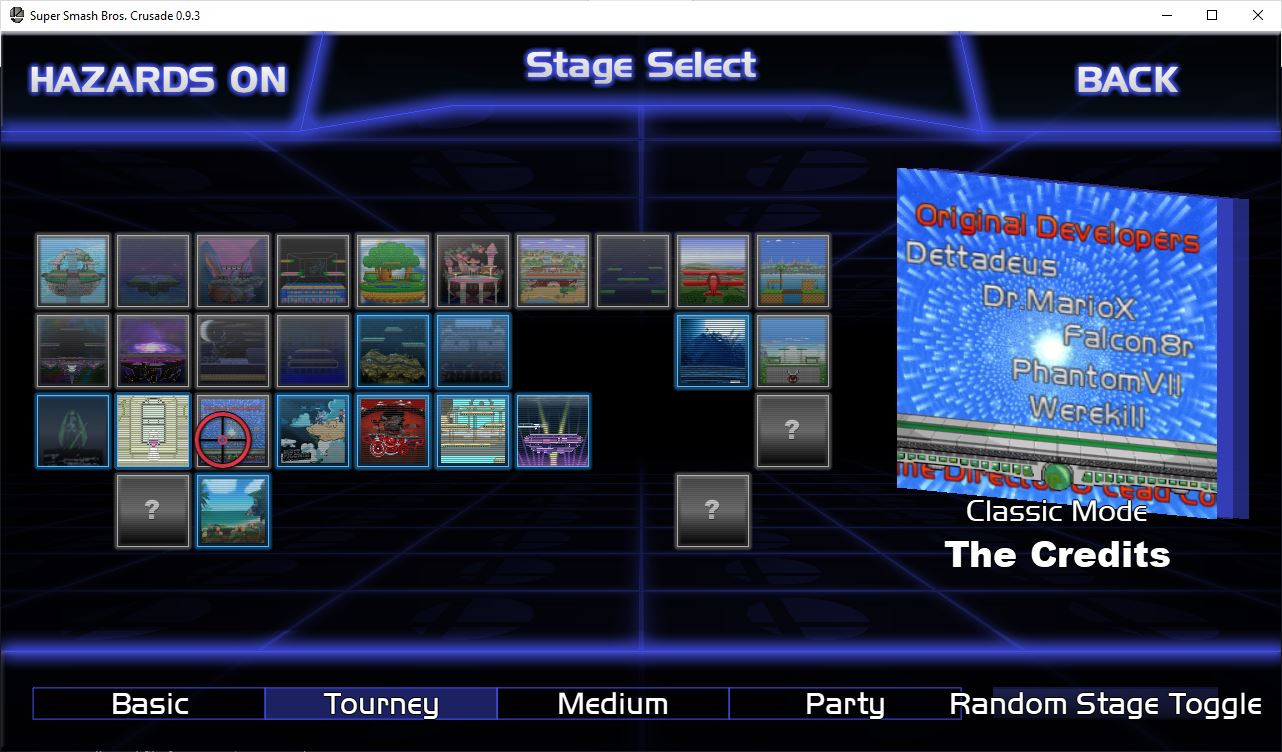 Classic Mode Credits - Stage Selection GFX [Super Smash Bros. Crusade ...
