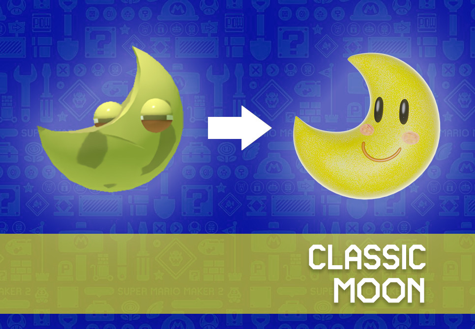 Classic Moon in NSMBU Mod for Super Mario Maker 2 | SMM2 Mods