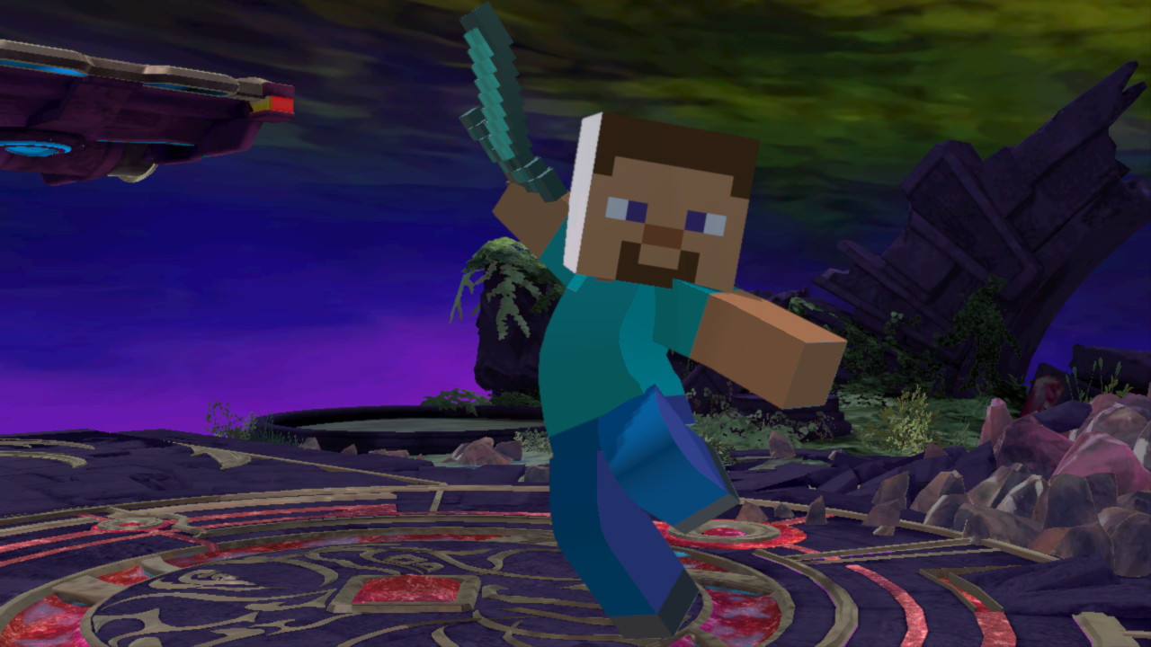 Minecraft Steve (Mii) Mod for Super Smash Bros. Ultimate | SSBU Mods
