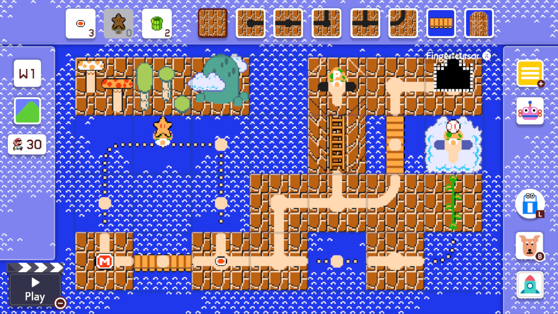 SMB1 world map in SMM2 - all themes Mod for Super Mario Maker 2 | SMM2 Mods