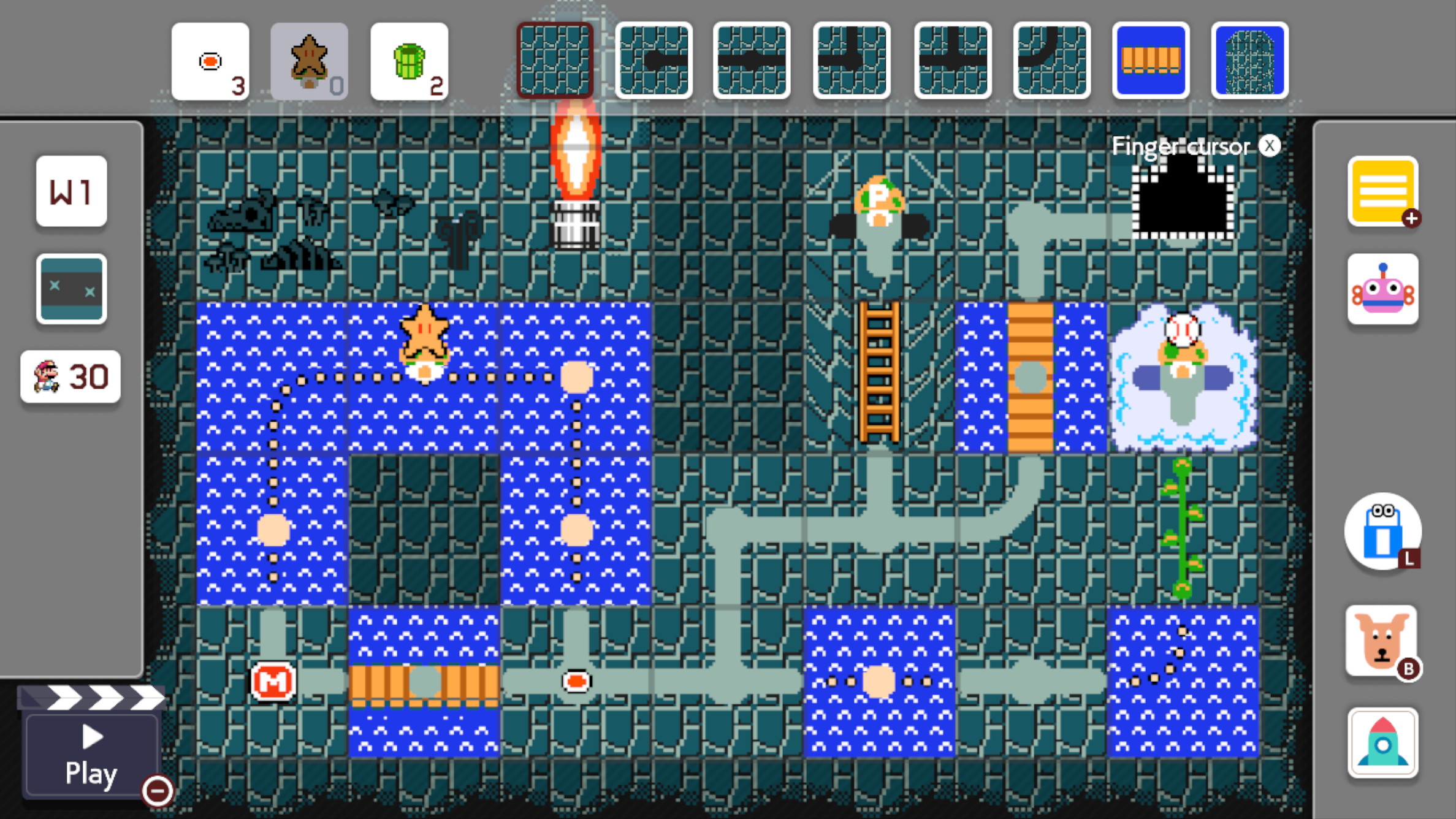 SMB1 world map in SMM2 - all themes Mod for Super Mario Maker 2 | SMM2 Mods