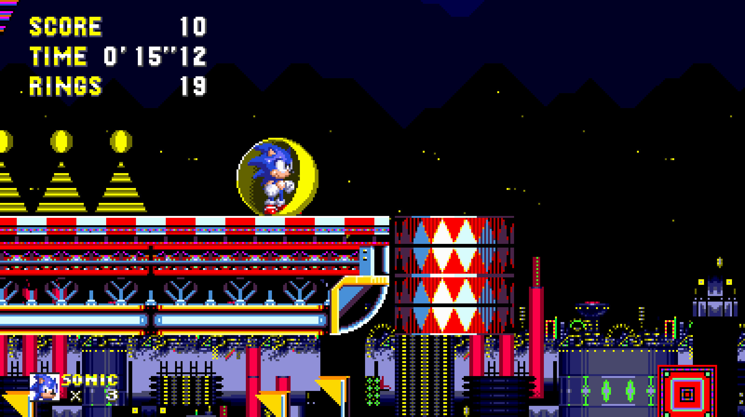 3D Blast Golden Shield Mod for Sonic 3 A.I.R. | S3AIR Mods