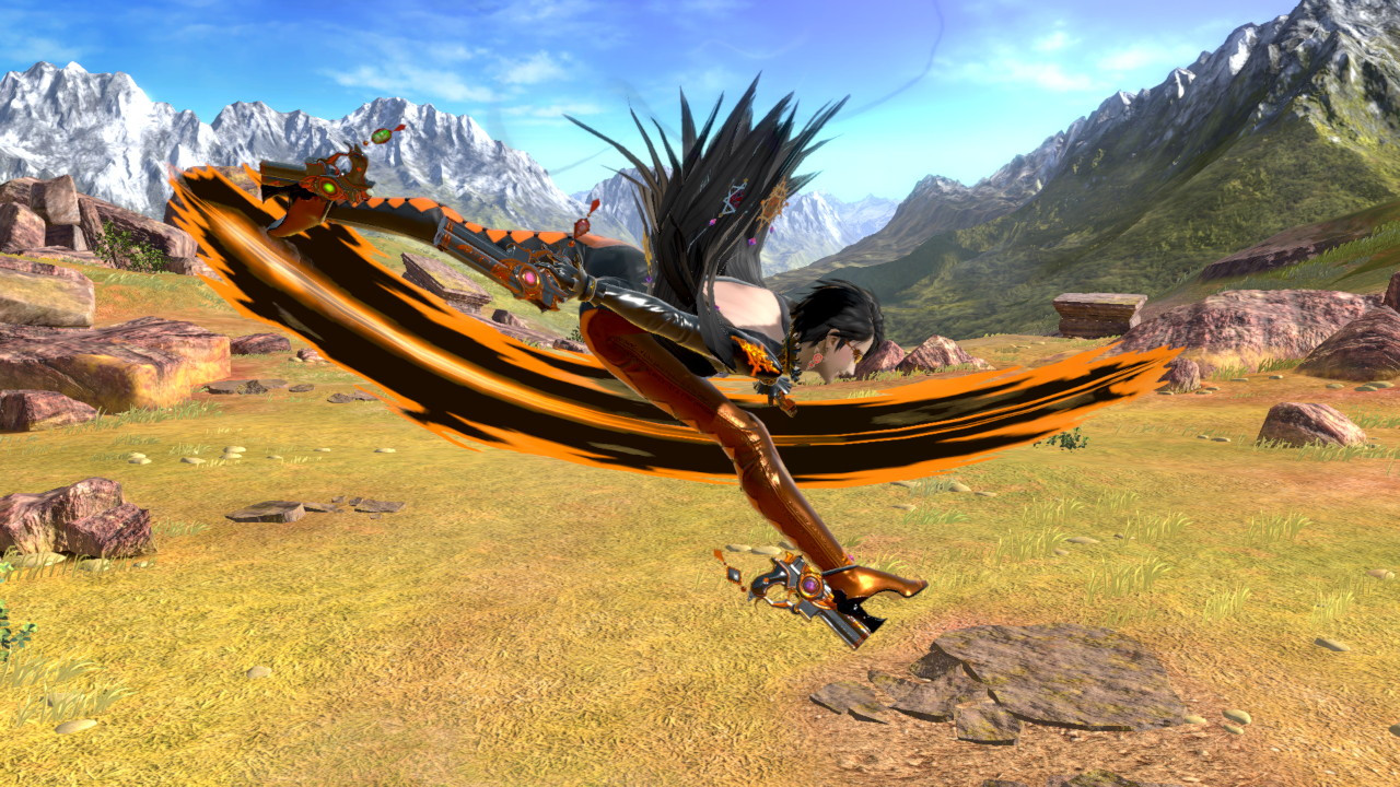 Orange Bayonetta 2 Effects Mod for Super Smash Bros. Ultimate | SSBU Mods
