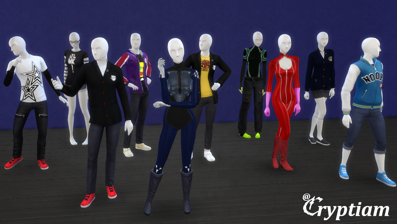 Persona 5 CC - Entire Collection V1 (REDUX) Mod for The Sims 4 | TS4 Mods