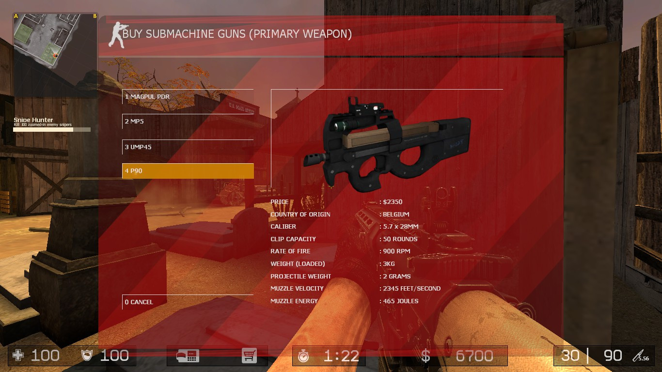 Striped Vector Red Mod for Counter-Strike: Source | CS:S Mods