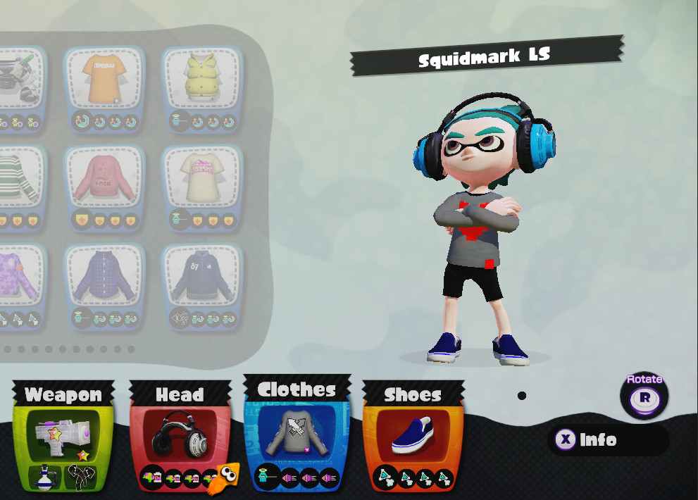 Undertale heart t-shirt over Squidmark LS [Splatoon] [Mods]