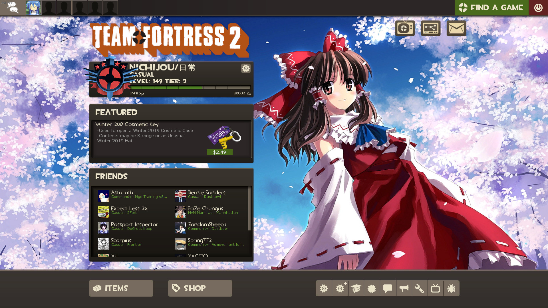 Anime Shrine Maiden Backgrounds Mod for Team Fortress 2 | TF2 Mods