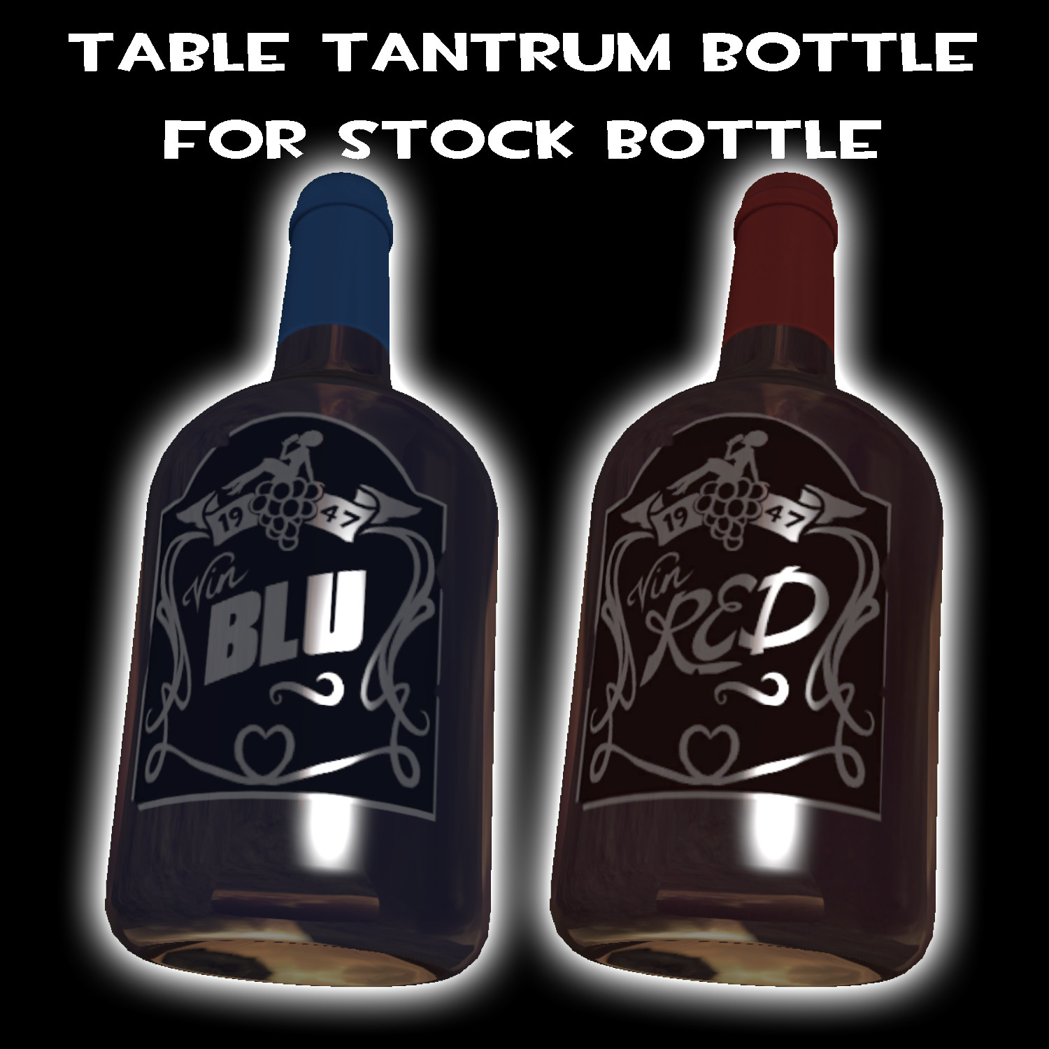 Table Tantrum Wine Bottle (Team Colored) Mod for Team Fortress 2 | TF2 Mods