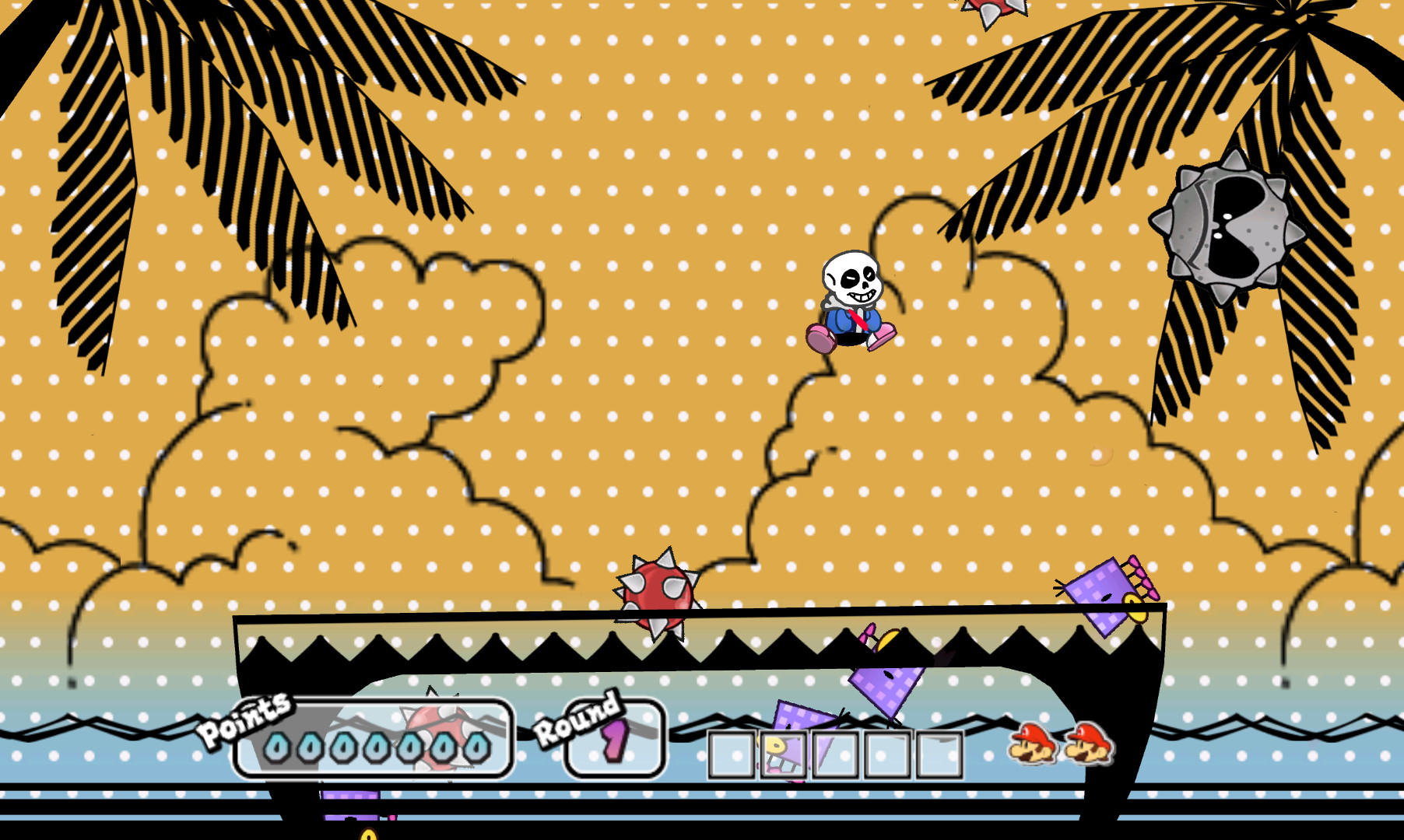 Sans in Super Paper Mario Mod for Super Paper Mario | SPM Mods