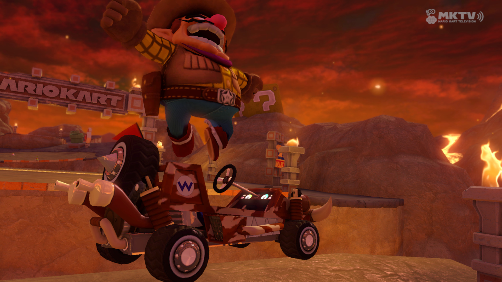 Wario Cowboy from MKT Mod for Mario Kart 8 | MK8 Mods