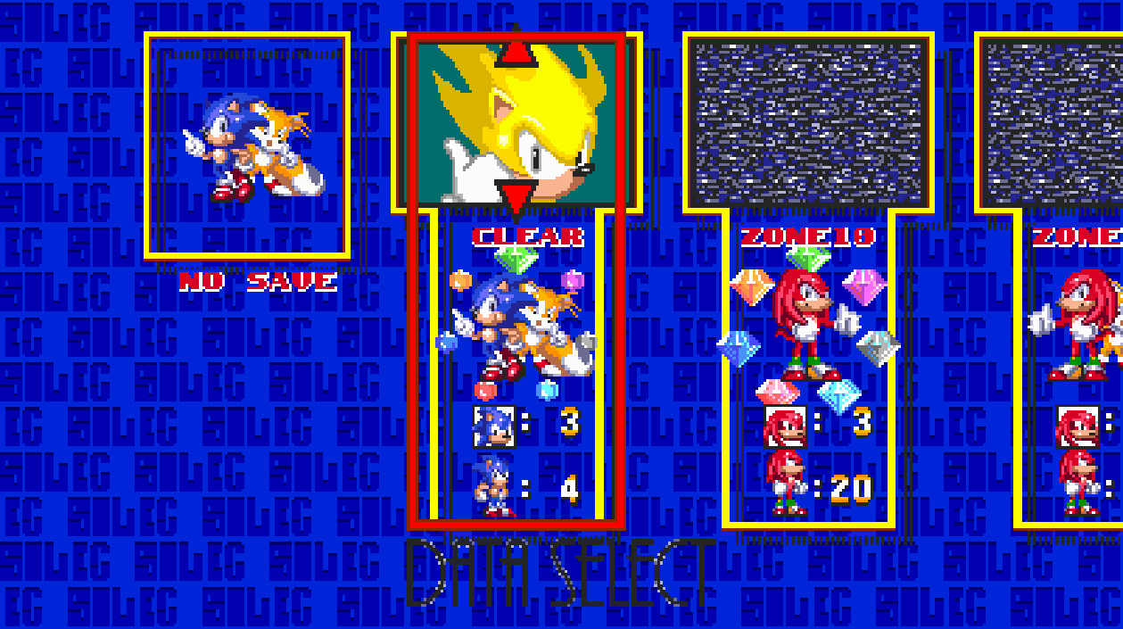Animated Sonic 2 Options BG over Data Select BG Mod for Sonic 3 A.I.R ...