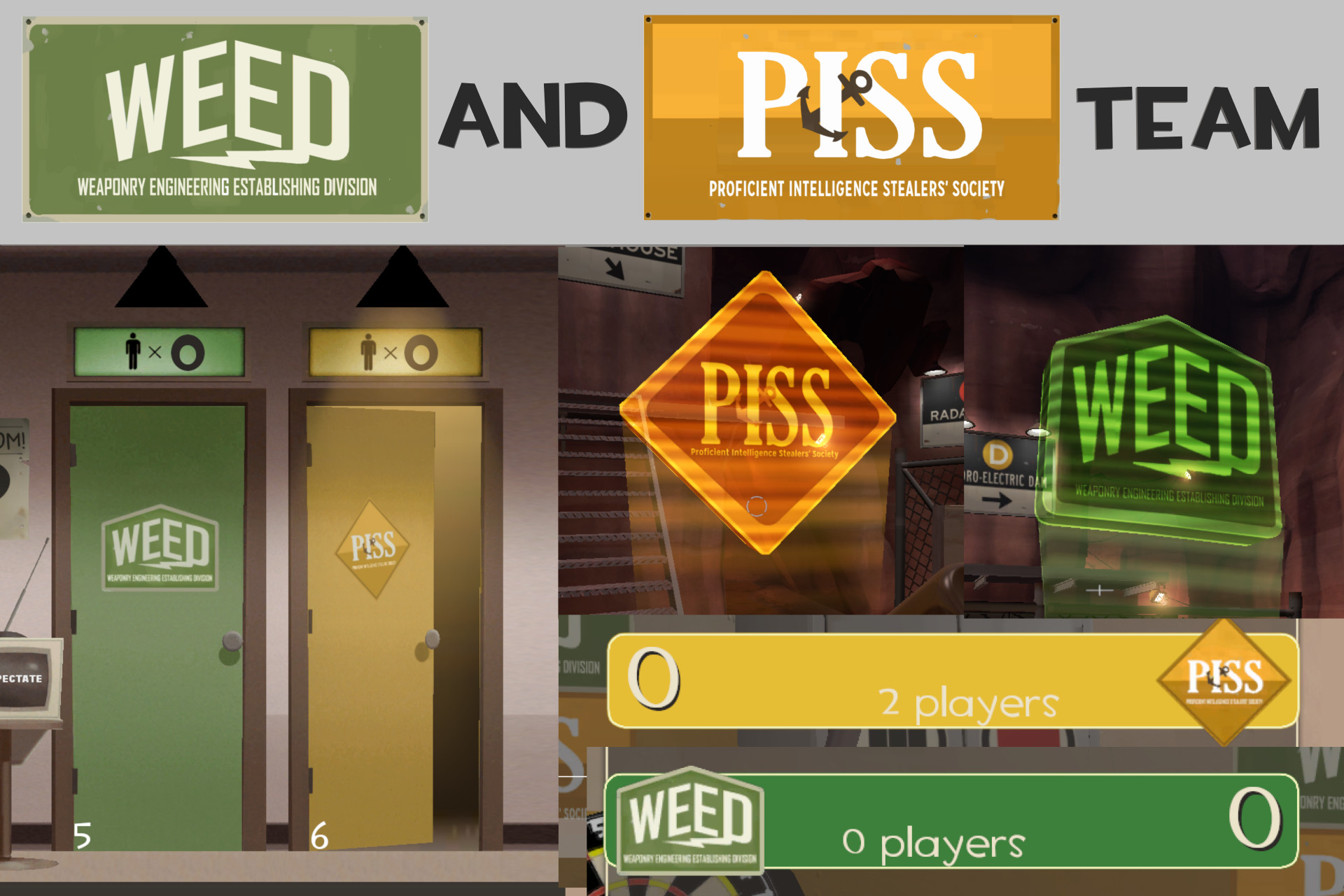 PISS and WEED team Mod for Team Fortress 2 Classified | TF2Classic Mods