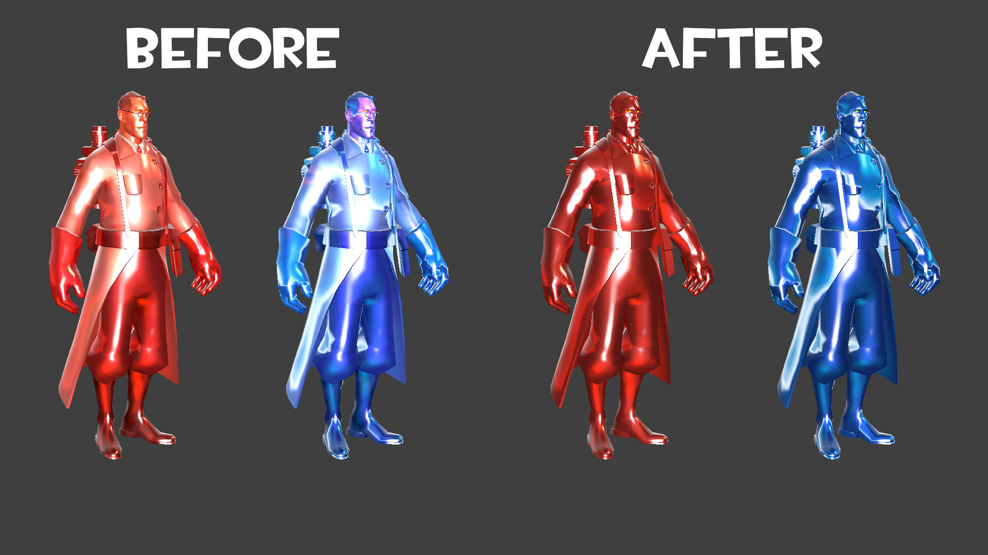 SFM (Flat) Style Uber Textures Mod for Team Fortress 2 | TF2 Mods