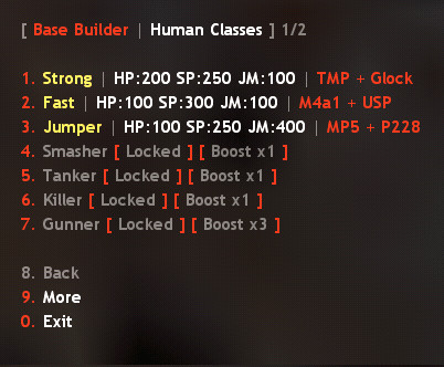 New Human Classes Menu / Base Builder Mod for Counter-Strike 1.6 | CS1 ...