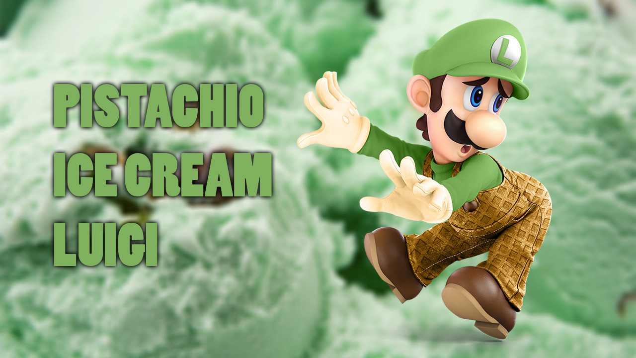 Pistachio Ice Cream Luigi Mod for Super Smash Bros. Ultimate | SSBU Mods
