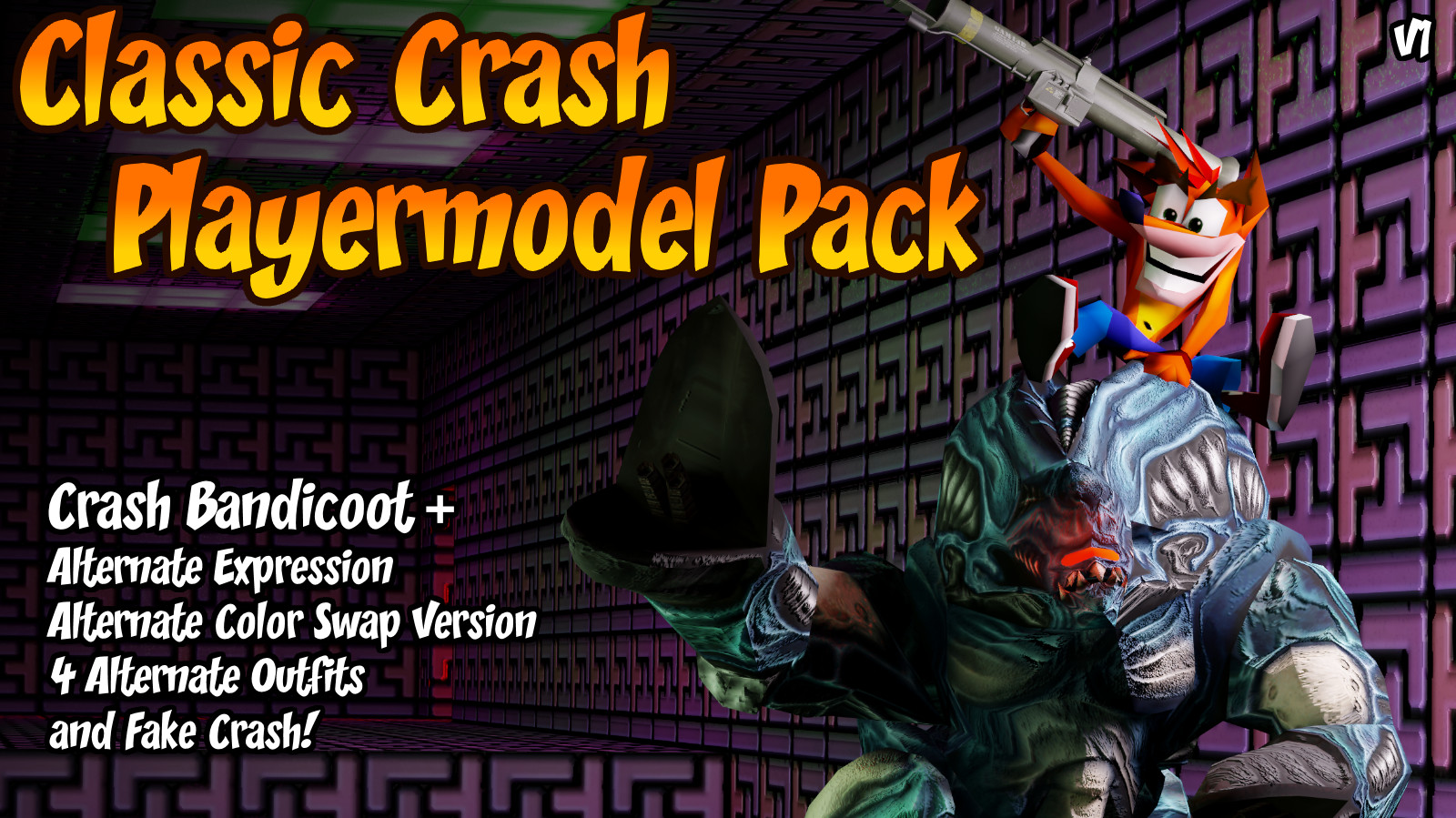 Classic Crash Bandicoot Playermodel Pack Mod for Sven Co-op | SC Mods