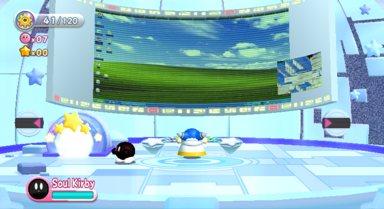 windows xp bliss on magolor's screen Mod for Kirby's Return to Dream ...