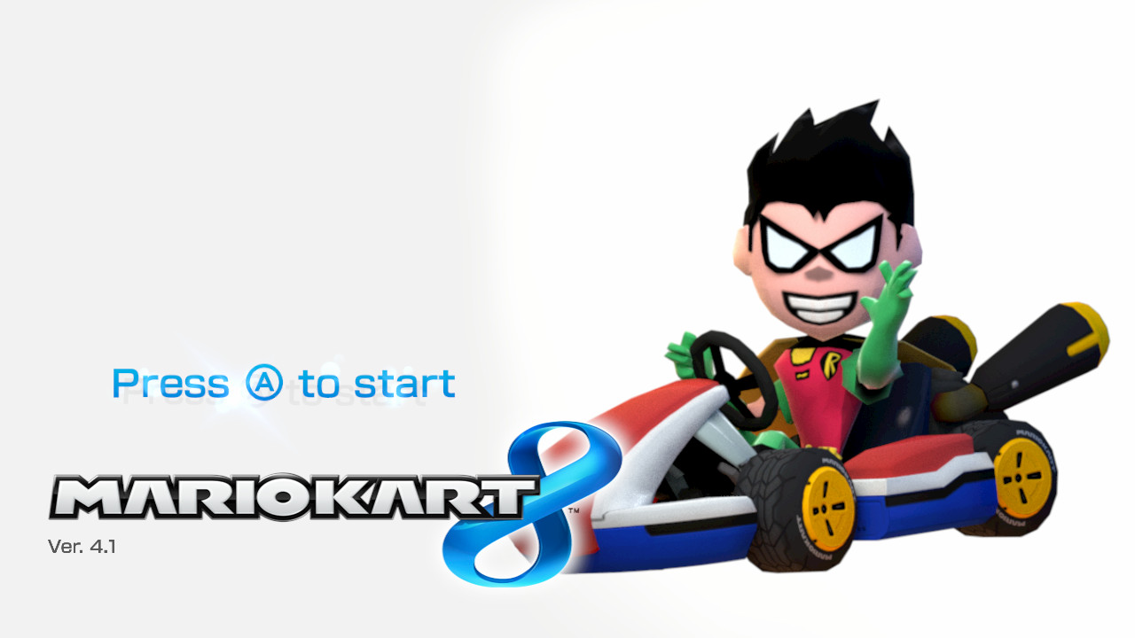 Robin (Teen Titans GO!) over Mario [Mario Kart 8] [Mods]