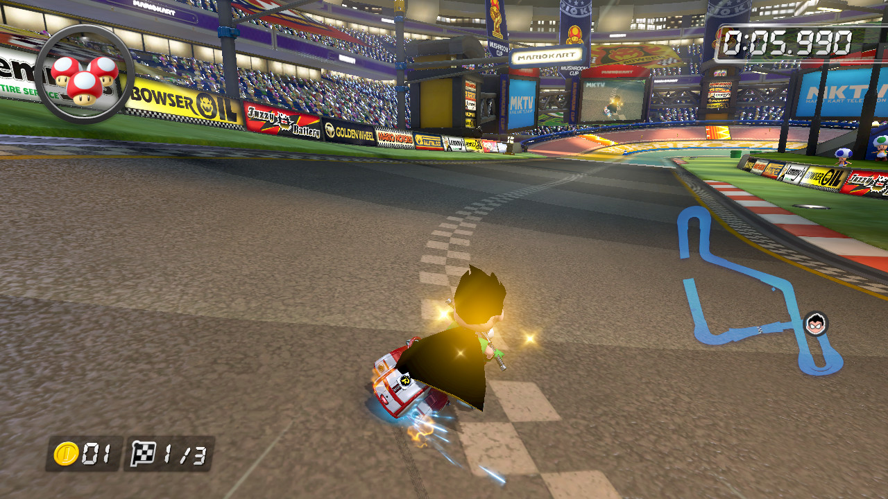 Robin (Teen Titans GO!) over Mario [Mario Kart 8] [Mods]