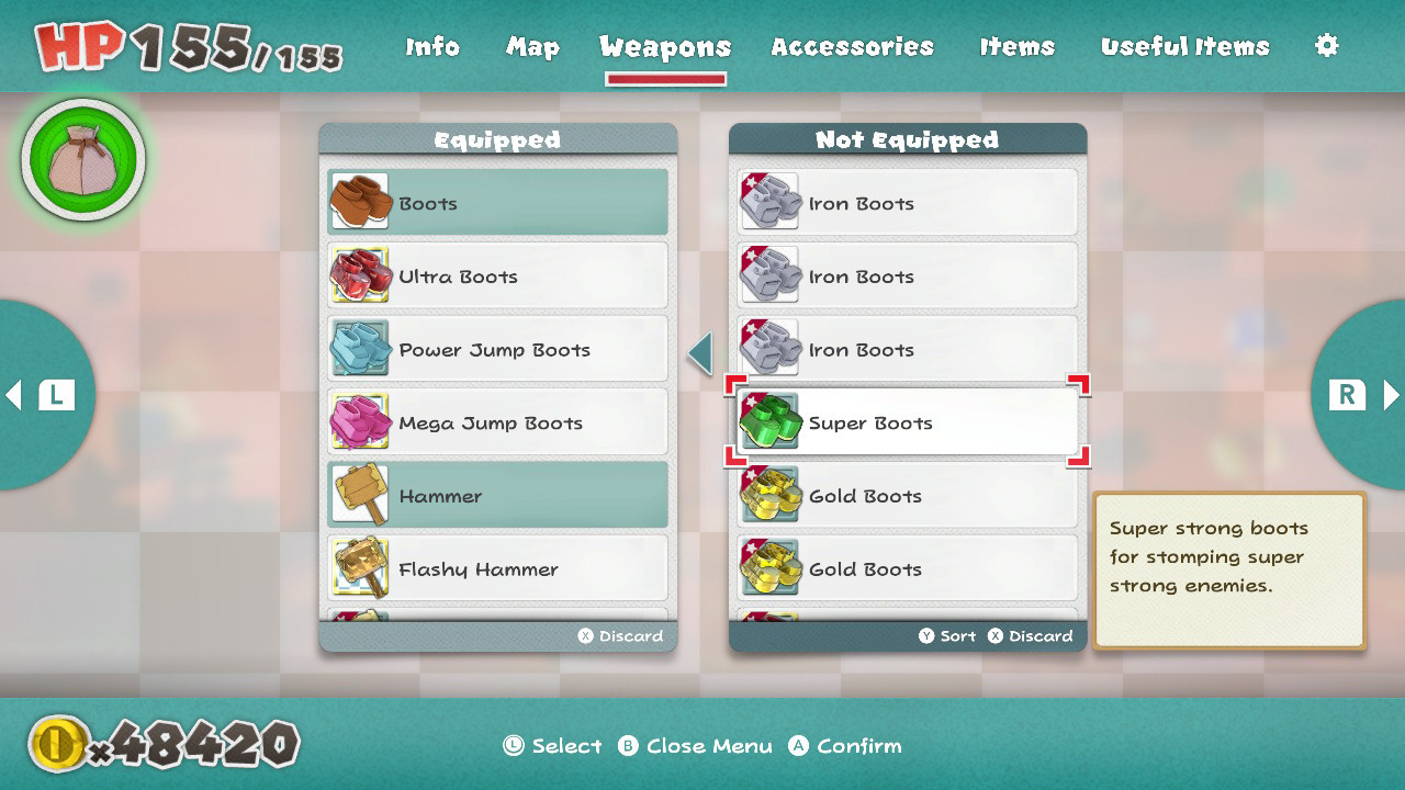 Paper Mario - New Boots Pack Mod for Paper Mario: The Origami King | PM ...