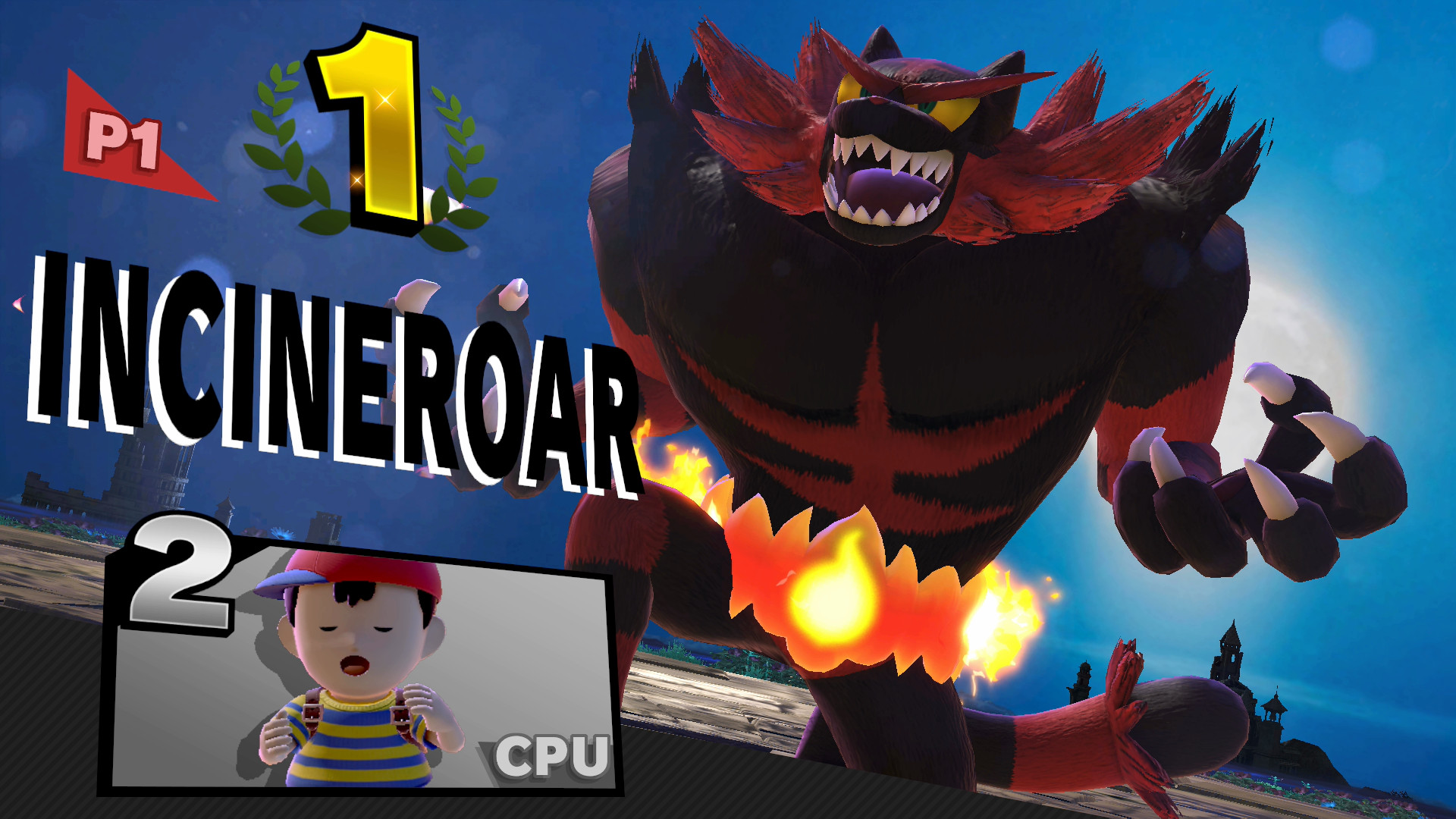 Black and Red Incineroar Mod for Super Smash Bros. Ultimate | SSBU Mods