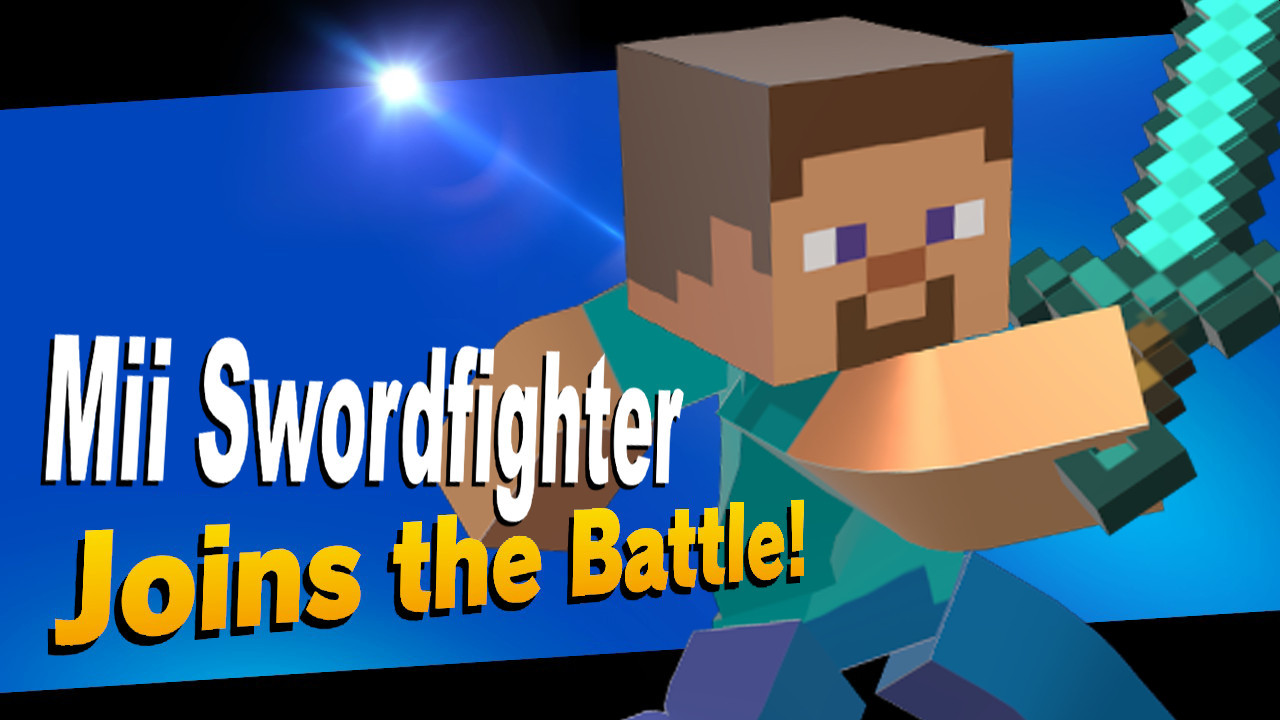 Minecraft Steve (Mii) Mod for Super Smash Bros. Ultimate | SSBU Mods