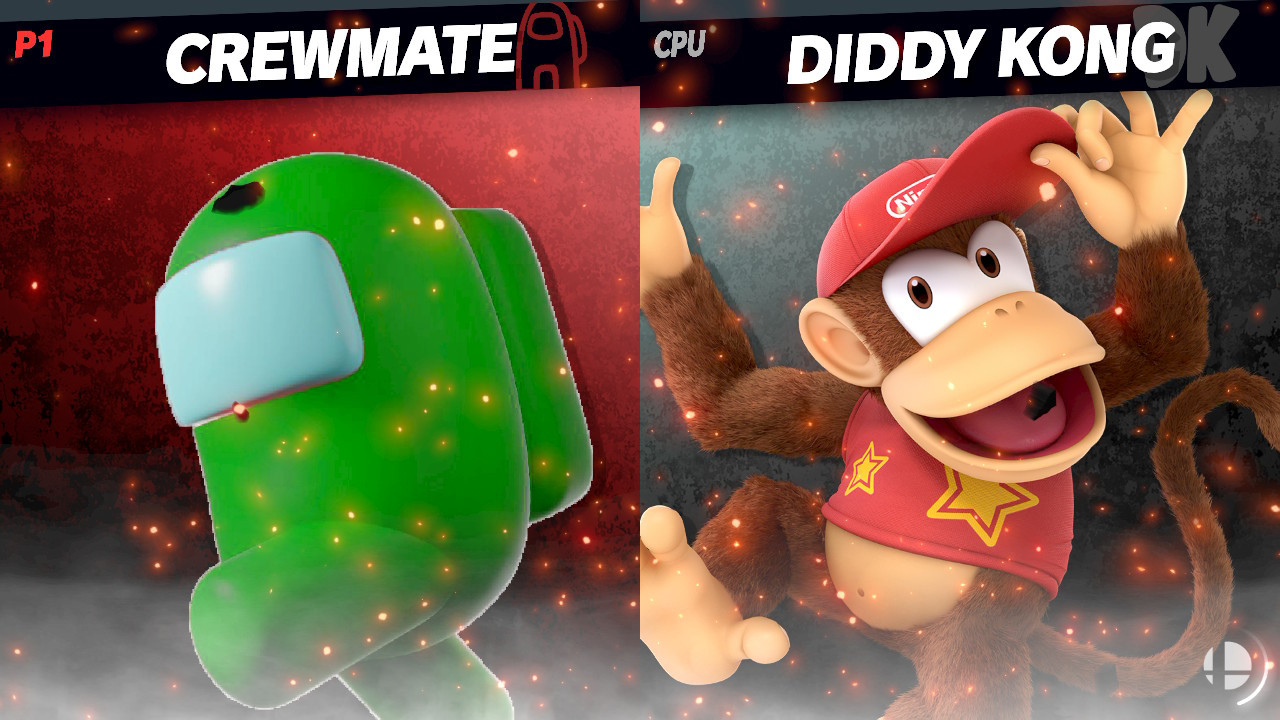 Among Us Stuff Over Pac-Man Fruits & Nameplate Mod for Super Smash Bros ...