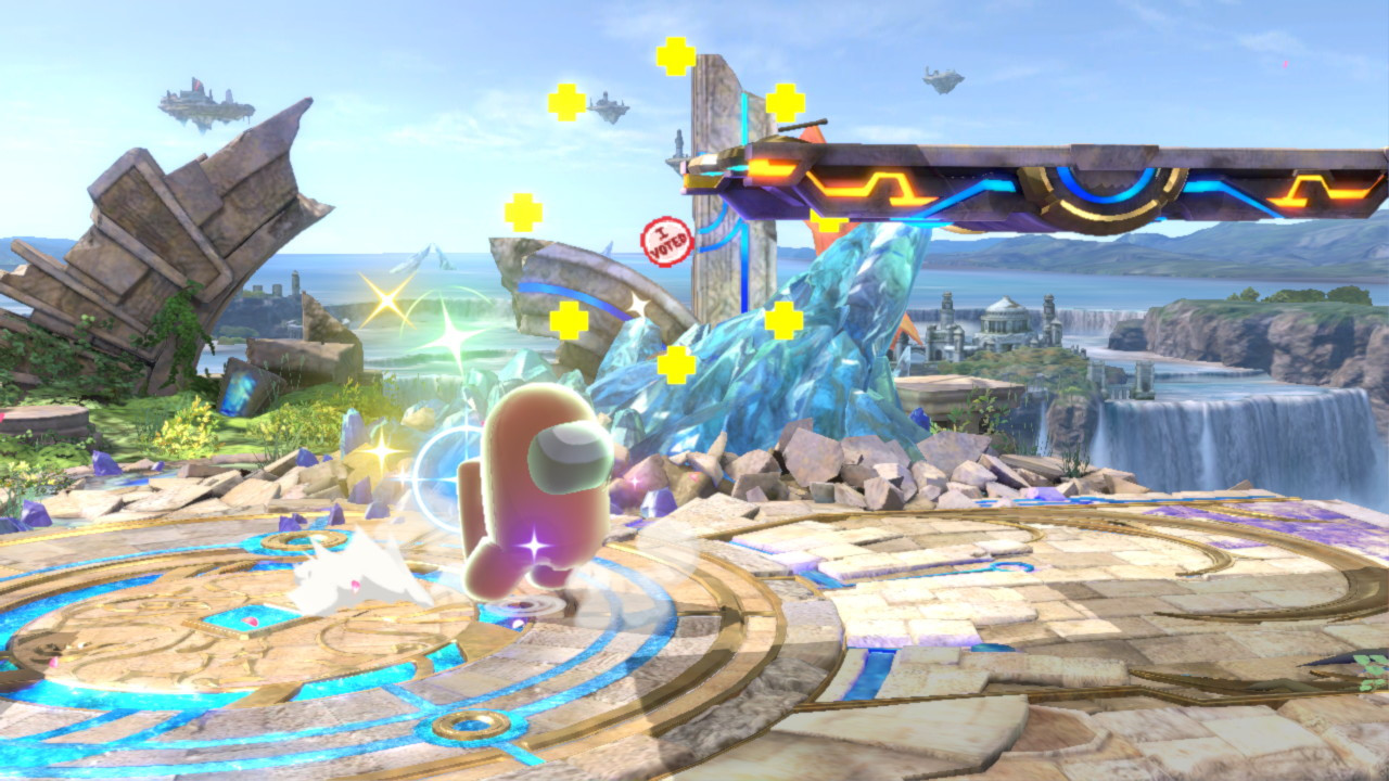 Among Us Stuff Over Pac-Man Fruits & Nameplate Mod for Super Smash Bros ...