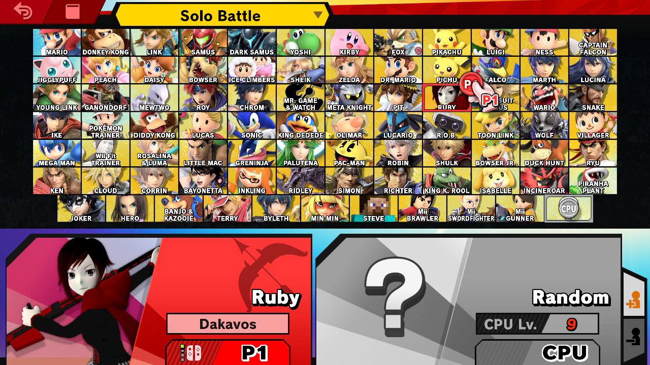 Ruby Rose (RWBY) [Super Smash Bros. Ultimate] [Mods]