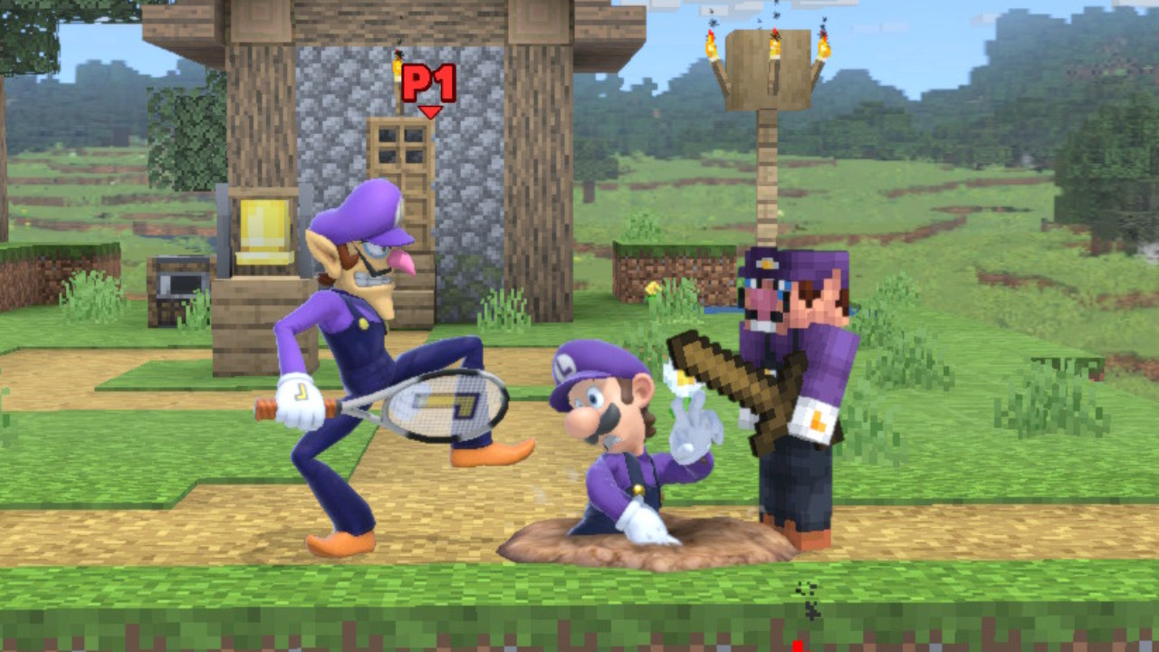 Minecraft Waluigi Mod for Super Smash Bros. Ultimate | SSBU Mods