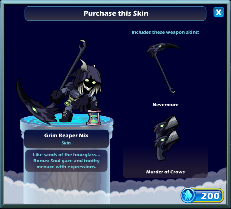 Horned Grim Reaper Nix Mod for Brawlhalla | BHalla Mods